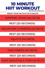10 minute HIIT workout for beginners • Views From Here