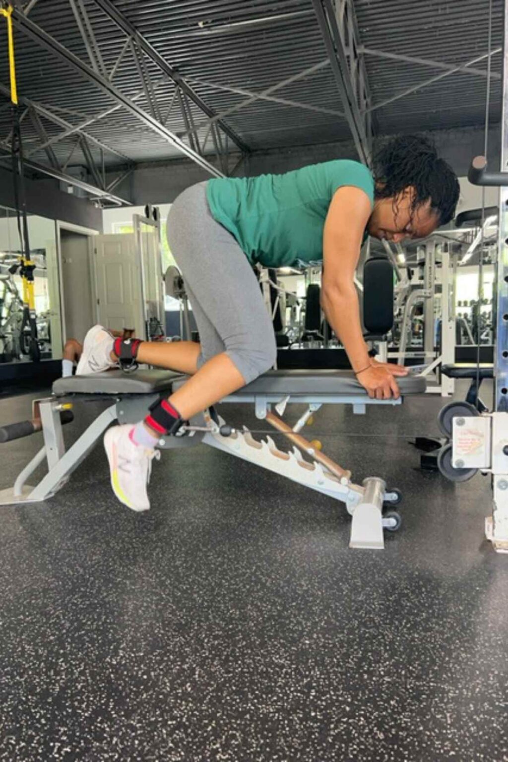 Top cable leg exercises with ankle straps • Views From Here