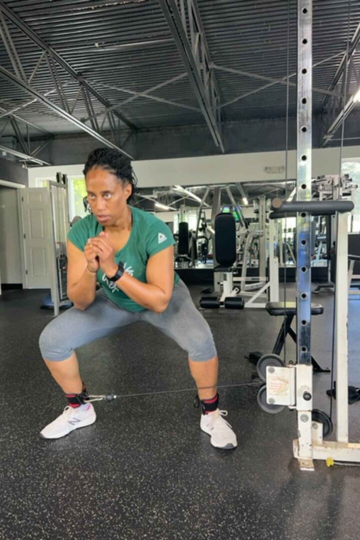 Top cable leg exercises with ankle straps • Views From Here