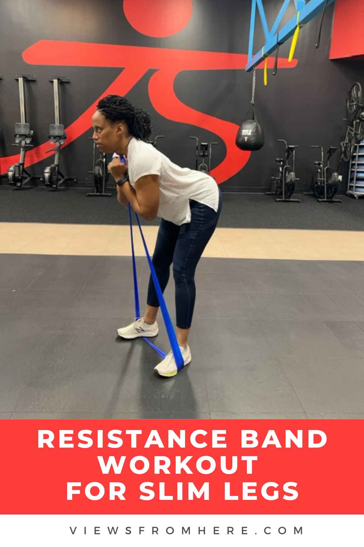 Resistance band workout for slim legs • Views From Here